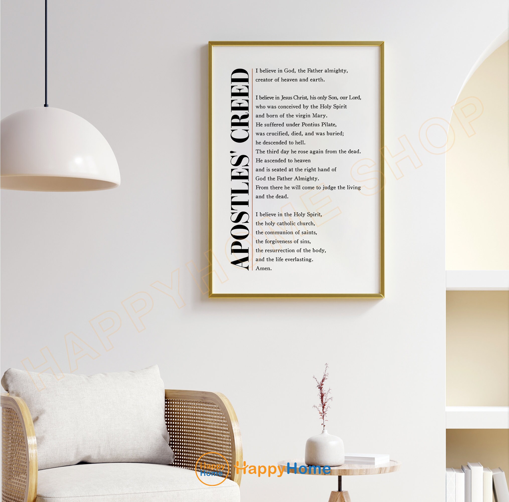 The Apostles' Creed Wall Art Bible Verse Prayer Wall Art Scripture ...