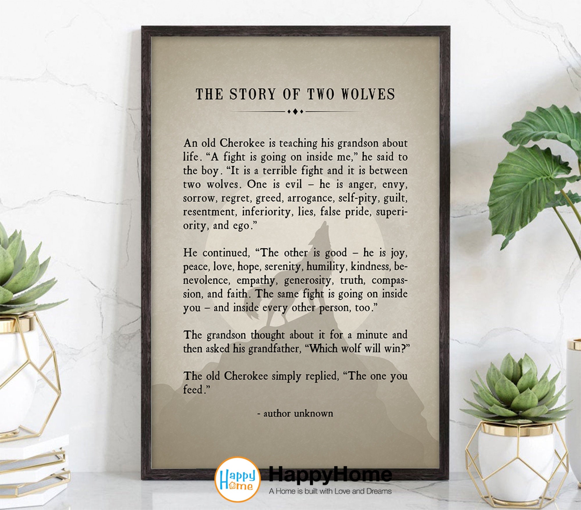 Wolf Poster Motivational Inspiration Quotes Poster Two Wolves - Etsy