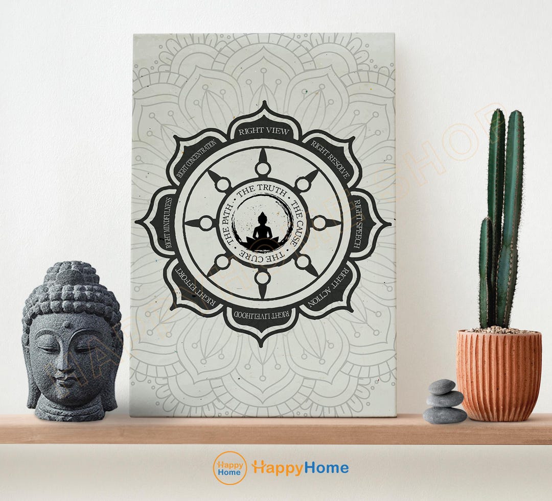Buddhist the Four Noble Truths and the Eightfold Path Wall Art ...