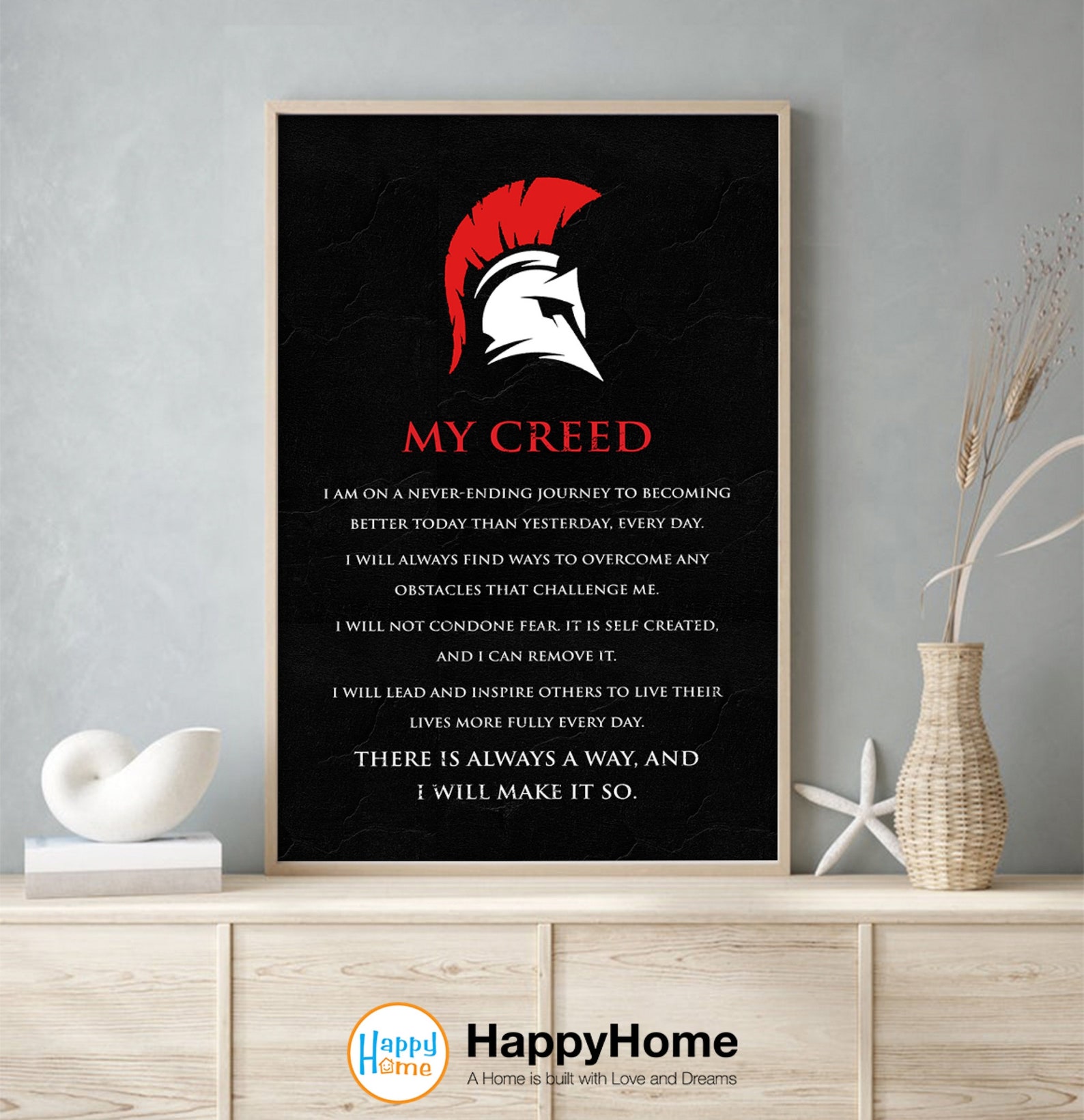 Spartan Poster Motivational Inspiration Quotes Poster My Creed ...