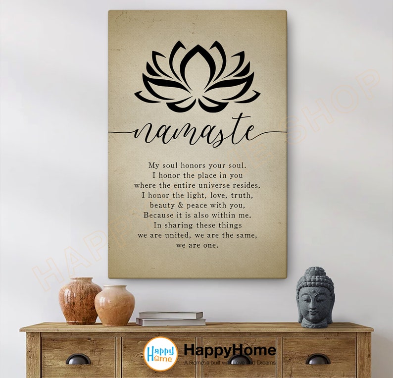 Namaste Definition Wall Art Namaste Sign Meditation Print Yoga - Etsy