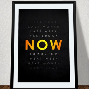 Now Motivational Wall Art | Now Definition Inspirational Wall Art ...