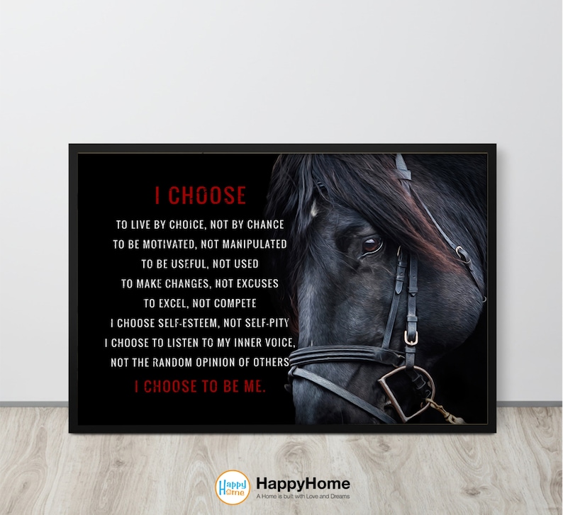 Horse Poster Motivational Inspiration Quotes Wall Art I - Etsy