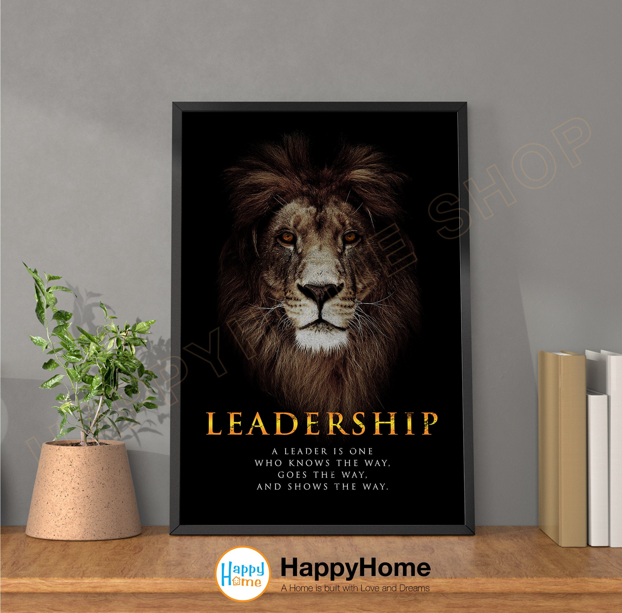 Lion Wall Art Leadership Definition Motivational Inspiration Wall Art ...
