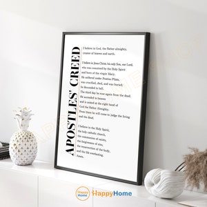 The Apostles' Creed Wall Art Bible Verse Prayer Wall Art Scripture ...