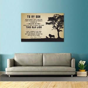 Father and Son Lion Inspirational Quotes Poster I Believe in You | Lion ...