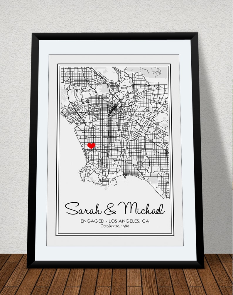 DIGITAL Printable Personalized Engagement Wall Art Custom - Etsy