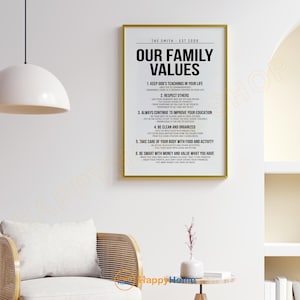 Personalized Family Values Sign Custom Our Family Values Personalized ...