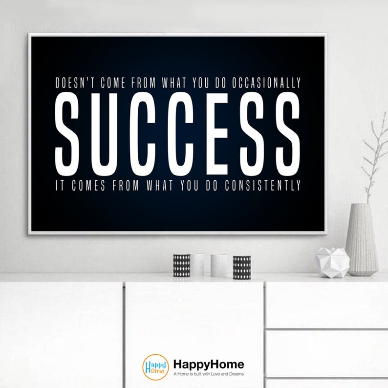 Success Wall Art Motivational Poster Inspirational Wall Art - Etsy