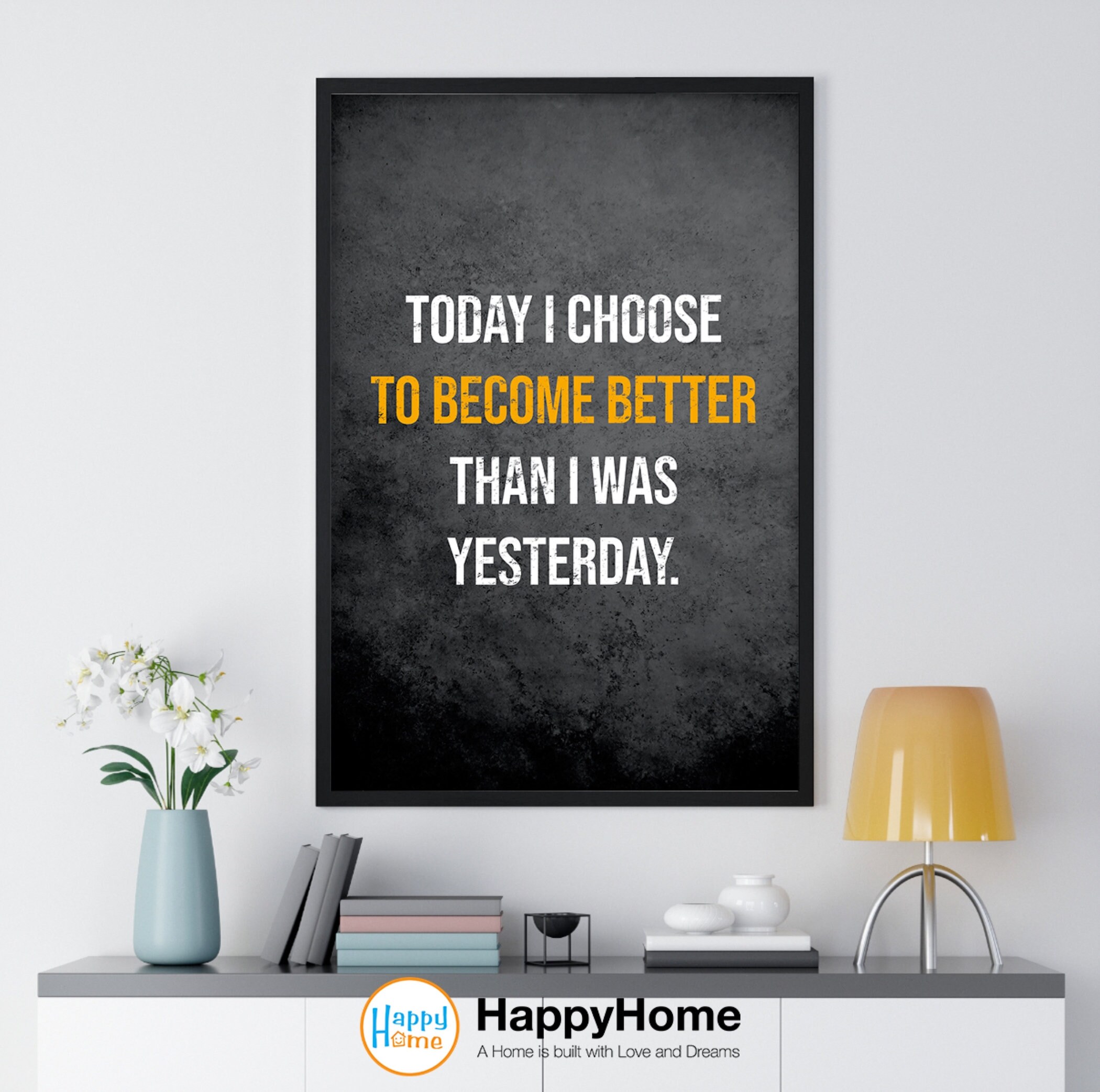 Today I Choose Better Motivational Poster Inspirational Wall - Etsy