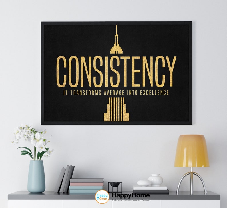 Consistency Definition Motivational Wall Art Inspirational - Etsy