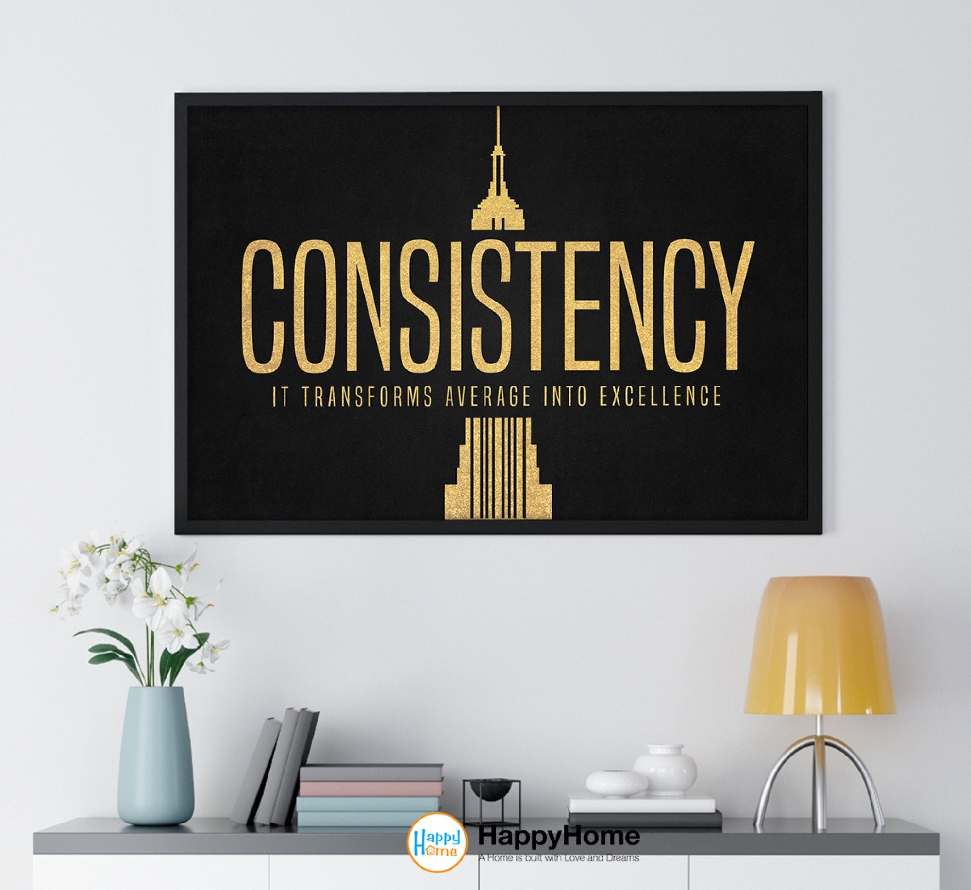 Consistency Definition Motivational Wall Art Inspirational - Etsy