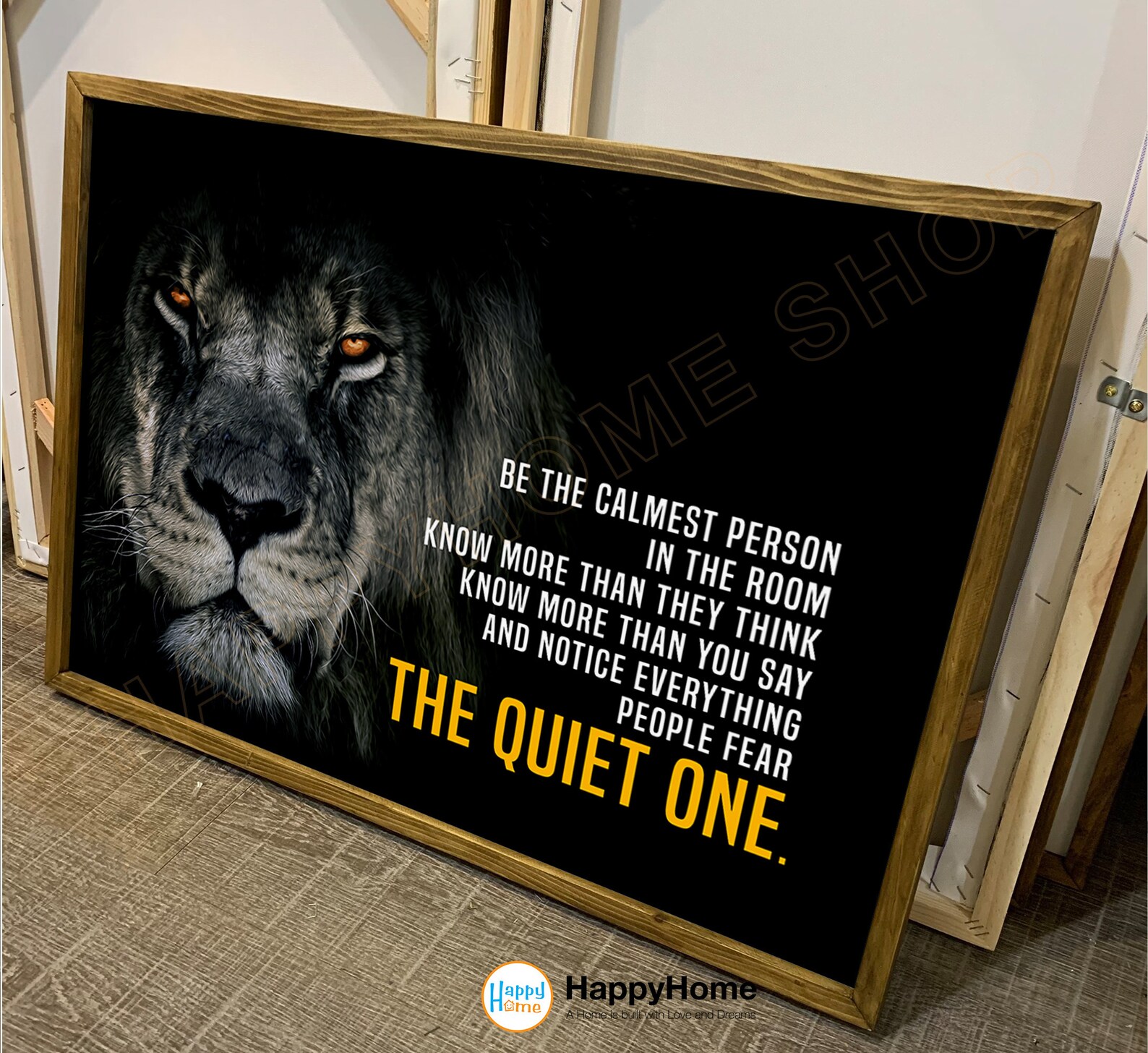 Lion Wall Art Be the Calmest Person in the Room Motivational - Etsy