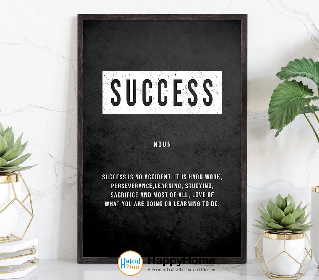Success Wall Art Motivational Wall Art Poster | Inspirational Wall Art ...