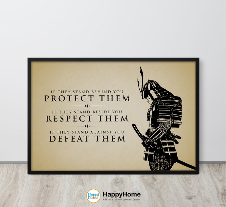 Samurai Warrior Poster Motivational Inspiration Quotes Poster - Etsy