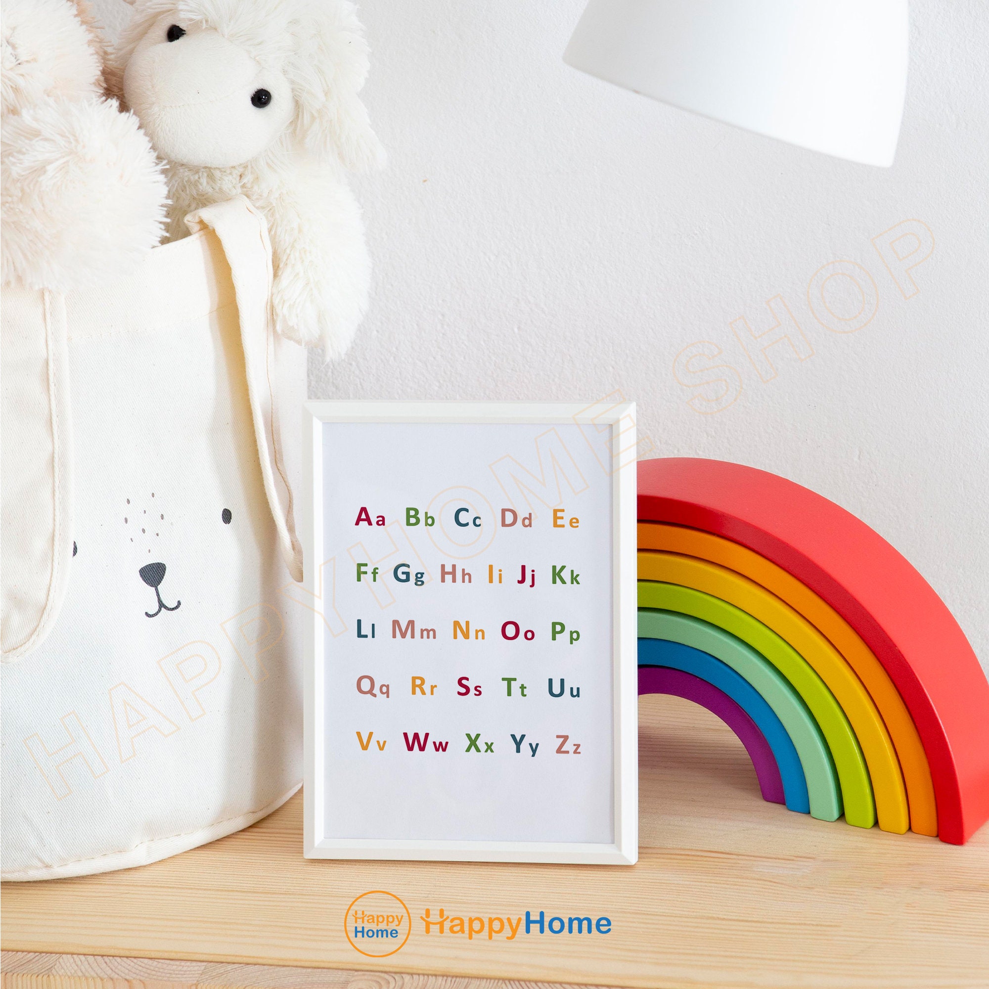 ABC Sign Alphabet Sign Wall Art Home School Decor Kids Room Prints ...