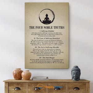 The Four Noble Truths Buddhist Wall Art Buddha Zen Quotes Spiritual ...