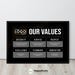 Personalized Company Core Values Wall Art Business Core Values Poster ...