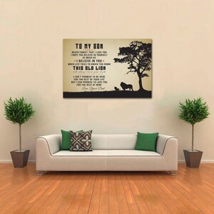 Father and Son Lion Inspirational Quotes Poster I Believe in You | Lion ...