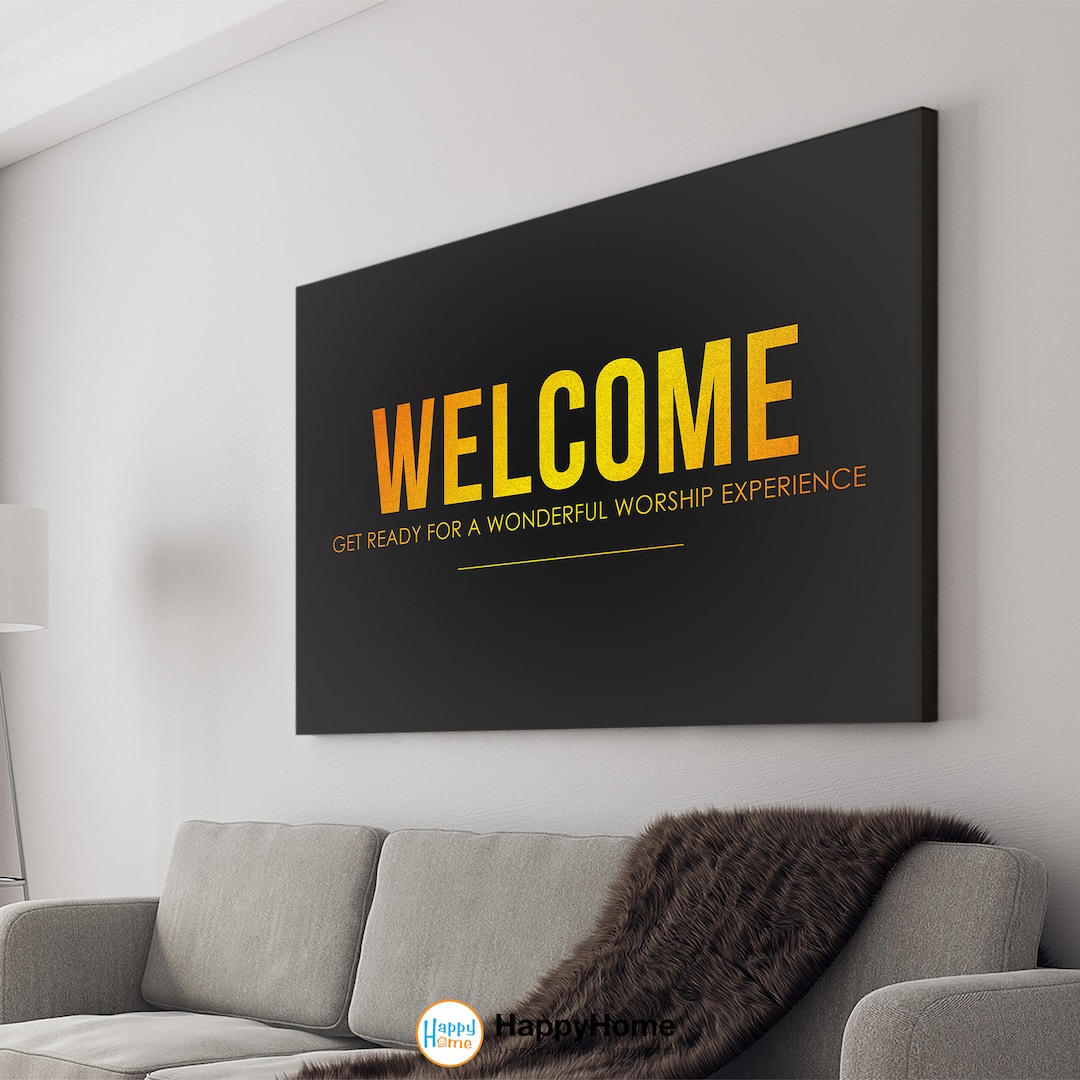 Welcome Wall Art Get Ready for Wonderful Worship Inspirational Office ...