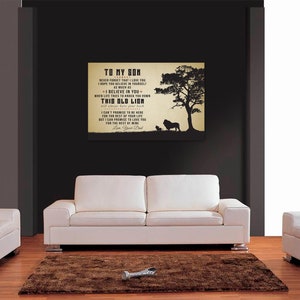 Father and Son Lion Inspirational Quotes Poster I Believe in You | Lion ...