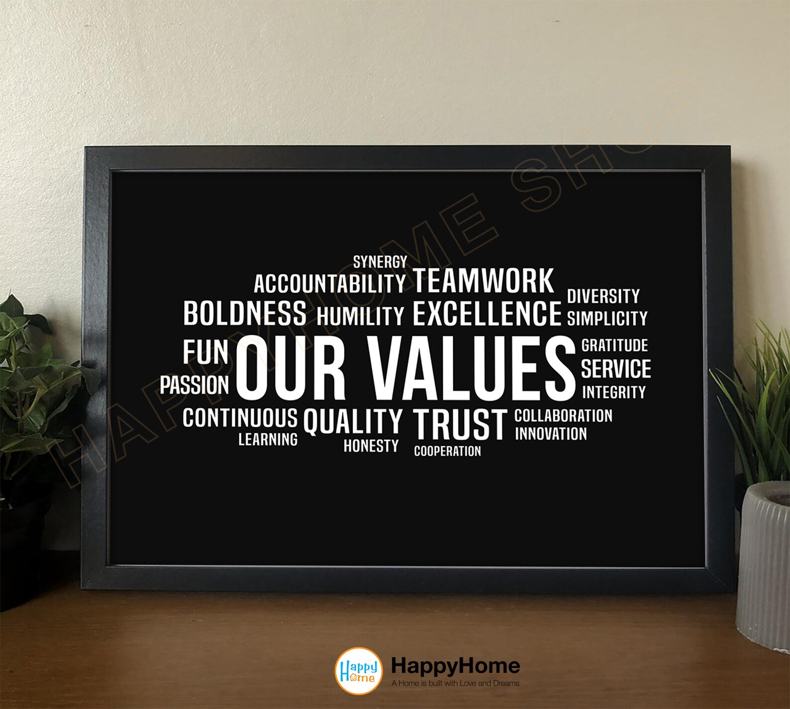 Our Values Wall Art Business Core Values Office Decor - Etsy