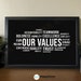 Our Values Wall Art Business Core Values Office Decor - Etsy