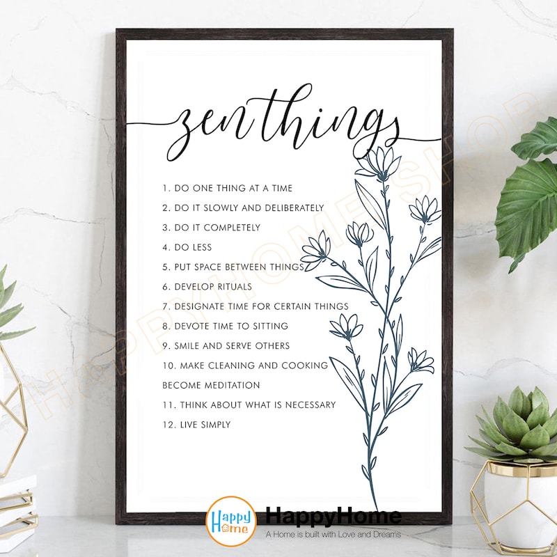 Zen Poster - Etsy