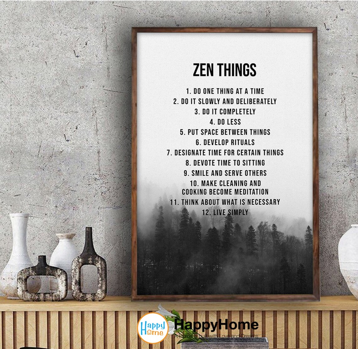 Meditation Zen Things Wall Art Motivational Inspirational - Etsy