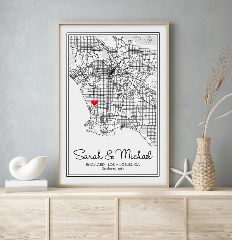 DIGITAL Printable Personalized Engagement Wall Art Custom - Etsy