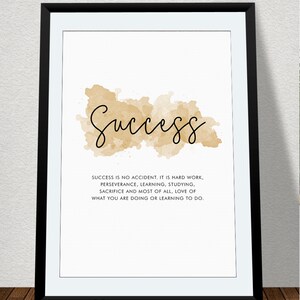 Success Wall Art Motivational Wall Art Poster | Inspirational Wall Art ...