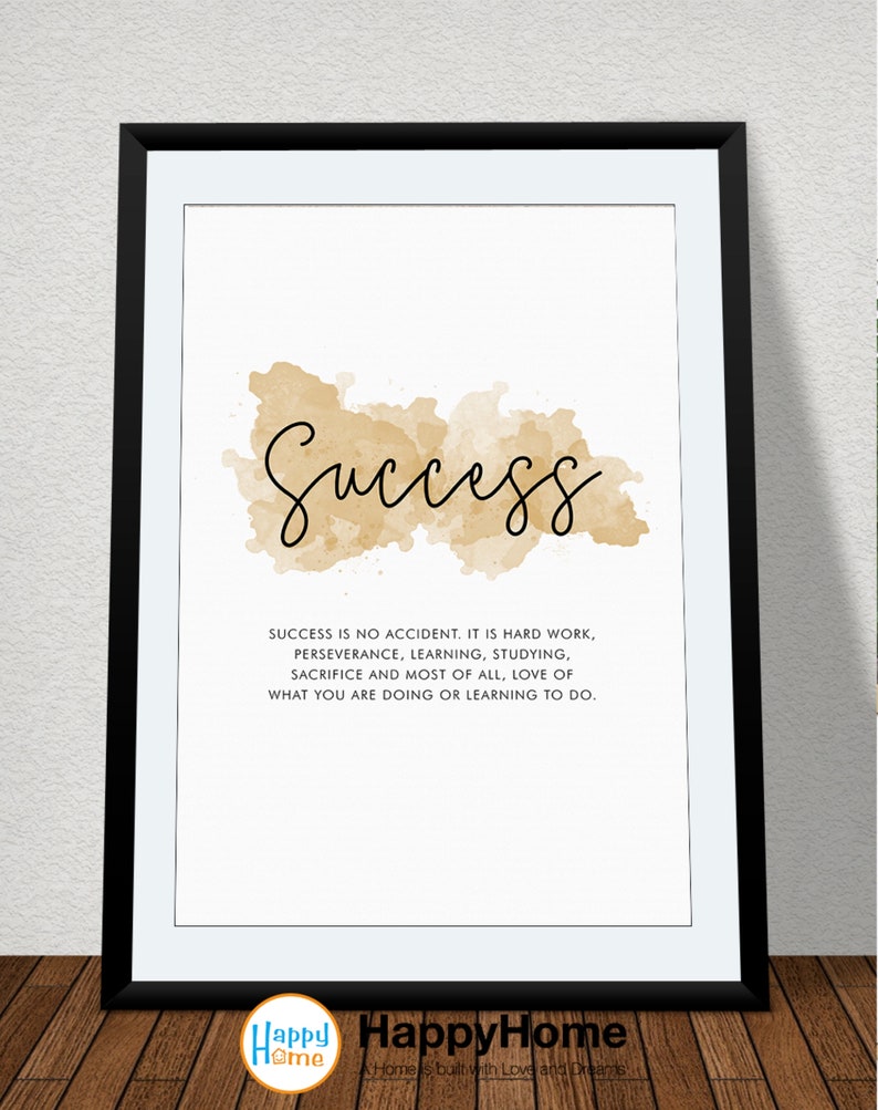 Success Wall Art Motivational Wall Art Poster Inspirational - Etsy