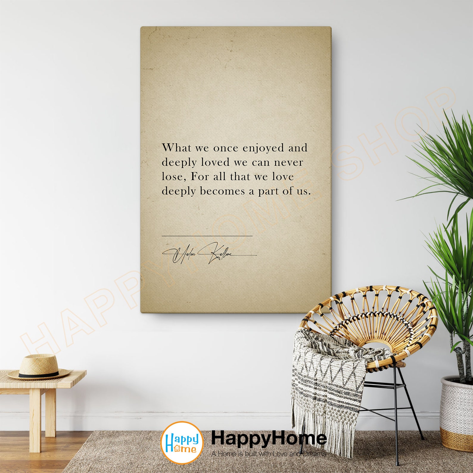 Helen Keller Quote Wall Art Anjoyed and Deeply Loved Literary Prints ...