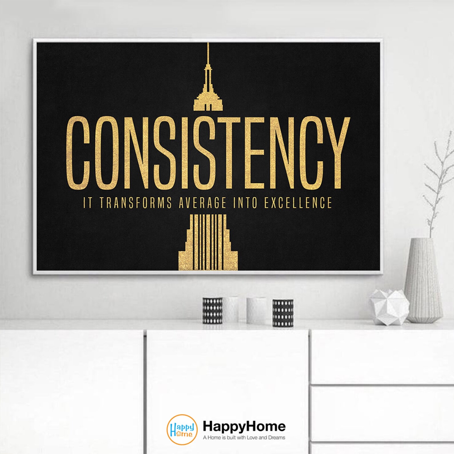 Consistency Definition Motivational Wall Art Inspirational - Etsy