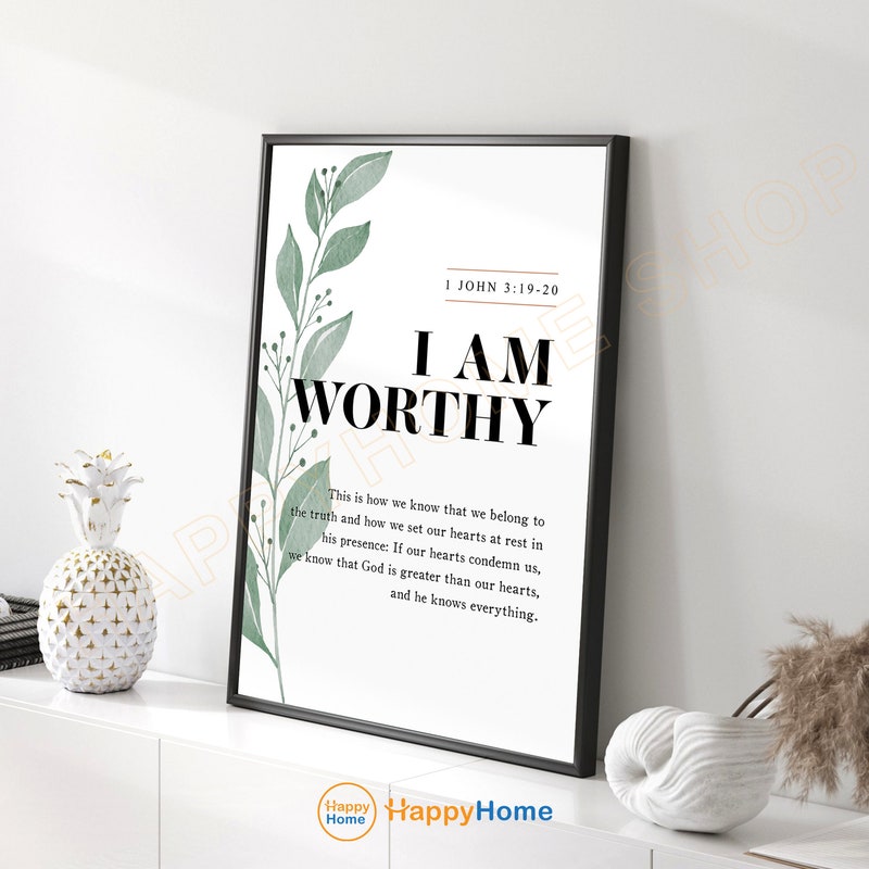 I Am Worthy Print - Etsy