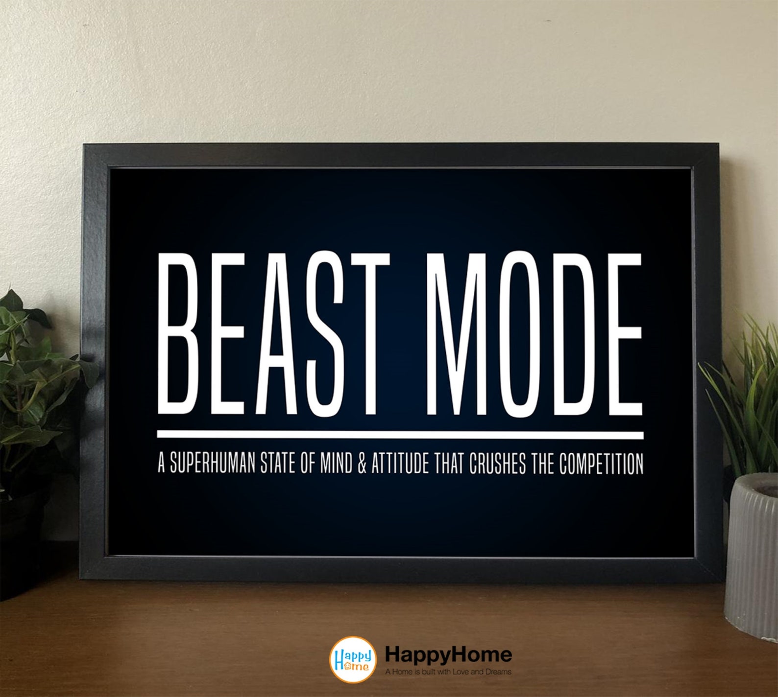 Beast Mode Definition Wall Art Motivational Poster | Inspirational Wall ...