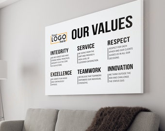 Our Values Wall Art Business Core Values Office Decor Entrepreneur ...