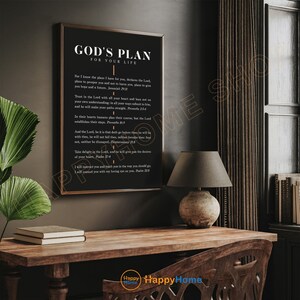 God's Plan for Your Life Bible Verse Wall Art and He Said Scripture ...
