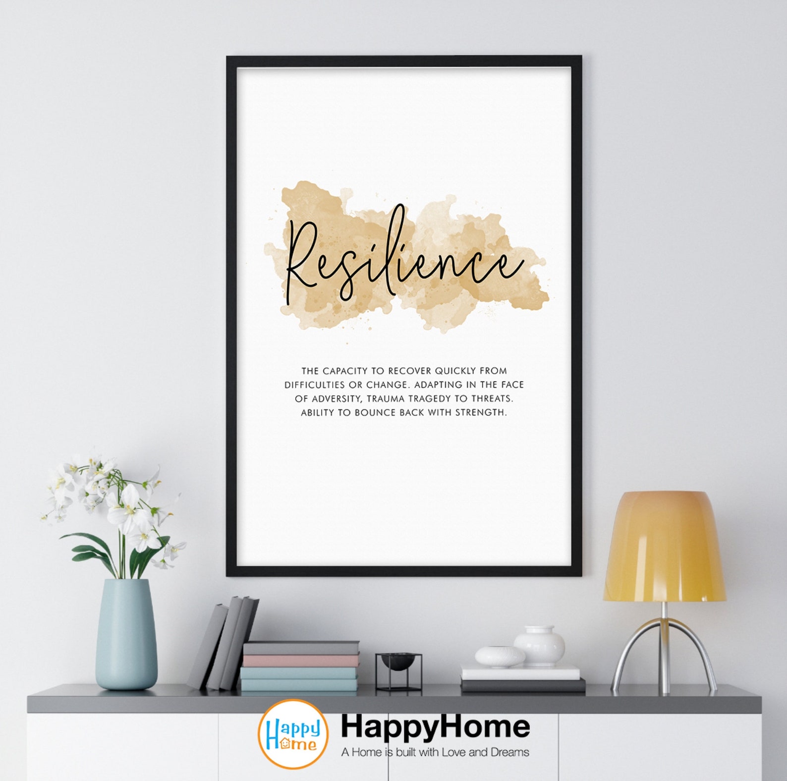 Resilience Definition Poster Motivational Wall Art | Inspirational Wall ...