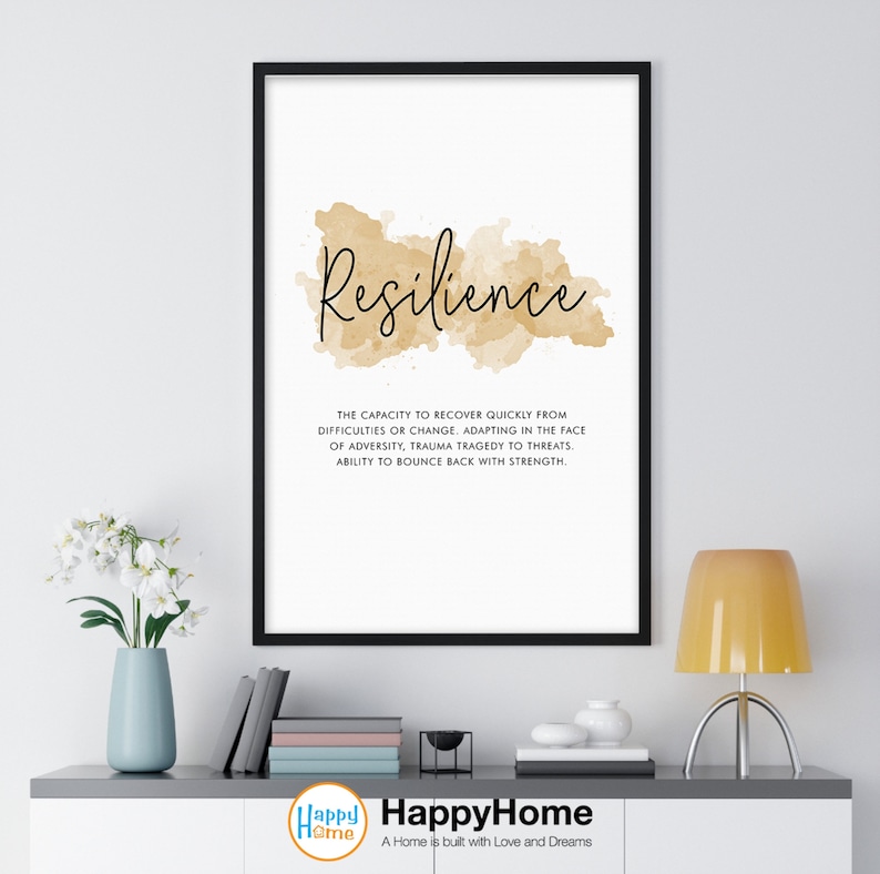 Resilience Definition Poster Motivational Wall Art - Etsy