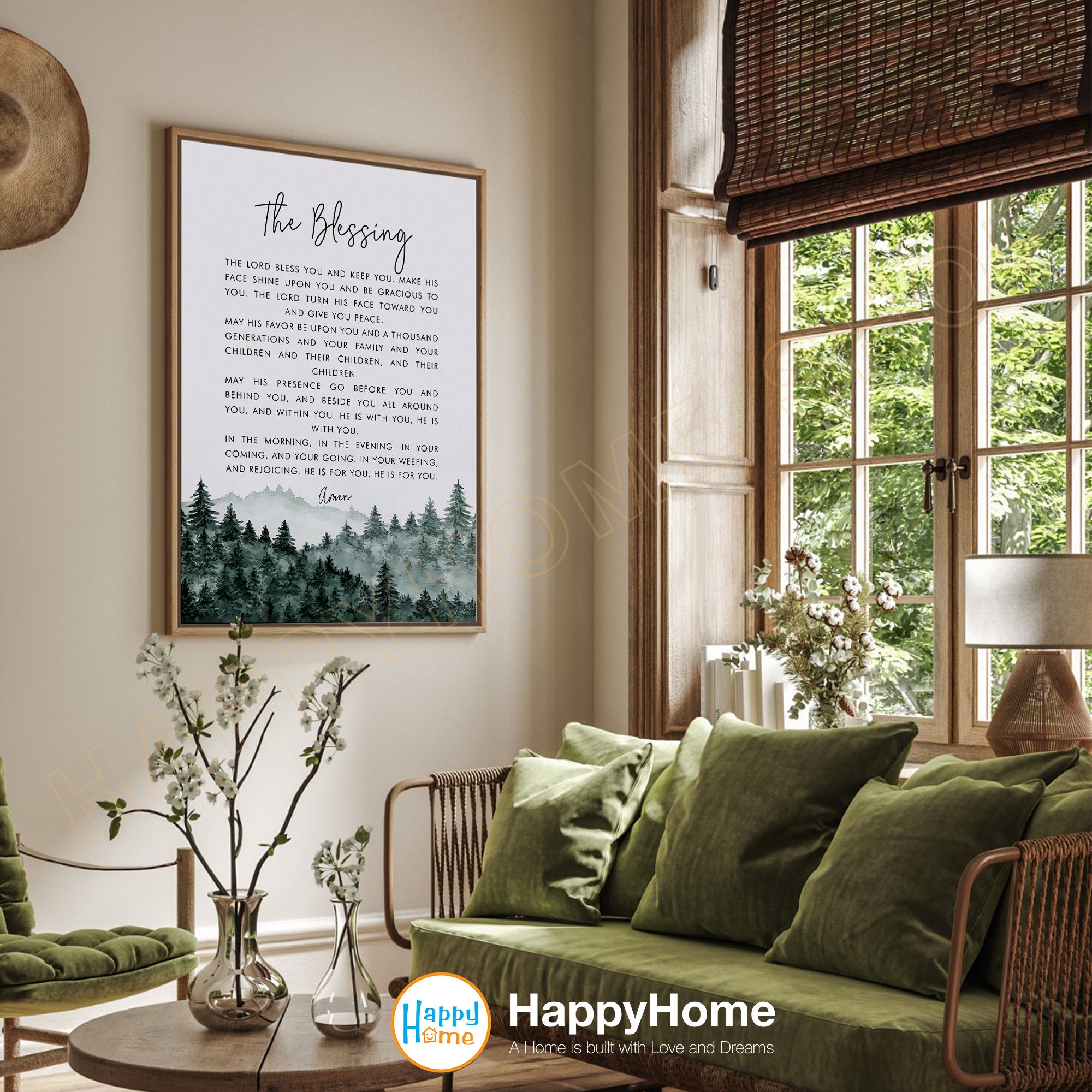 The Blessing Song Lyrics Wall Art May His Favor Be Upon You Scripture ...