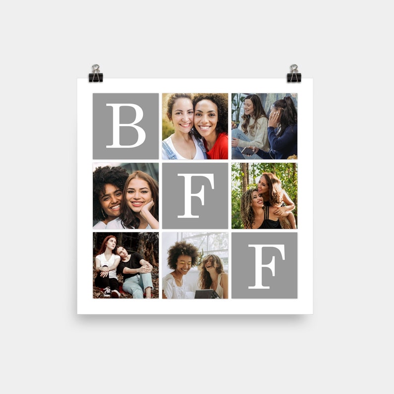 DIGITAL Printable Personalized Bestie Collage Photo Gift for Best ...