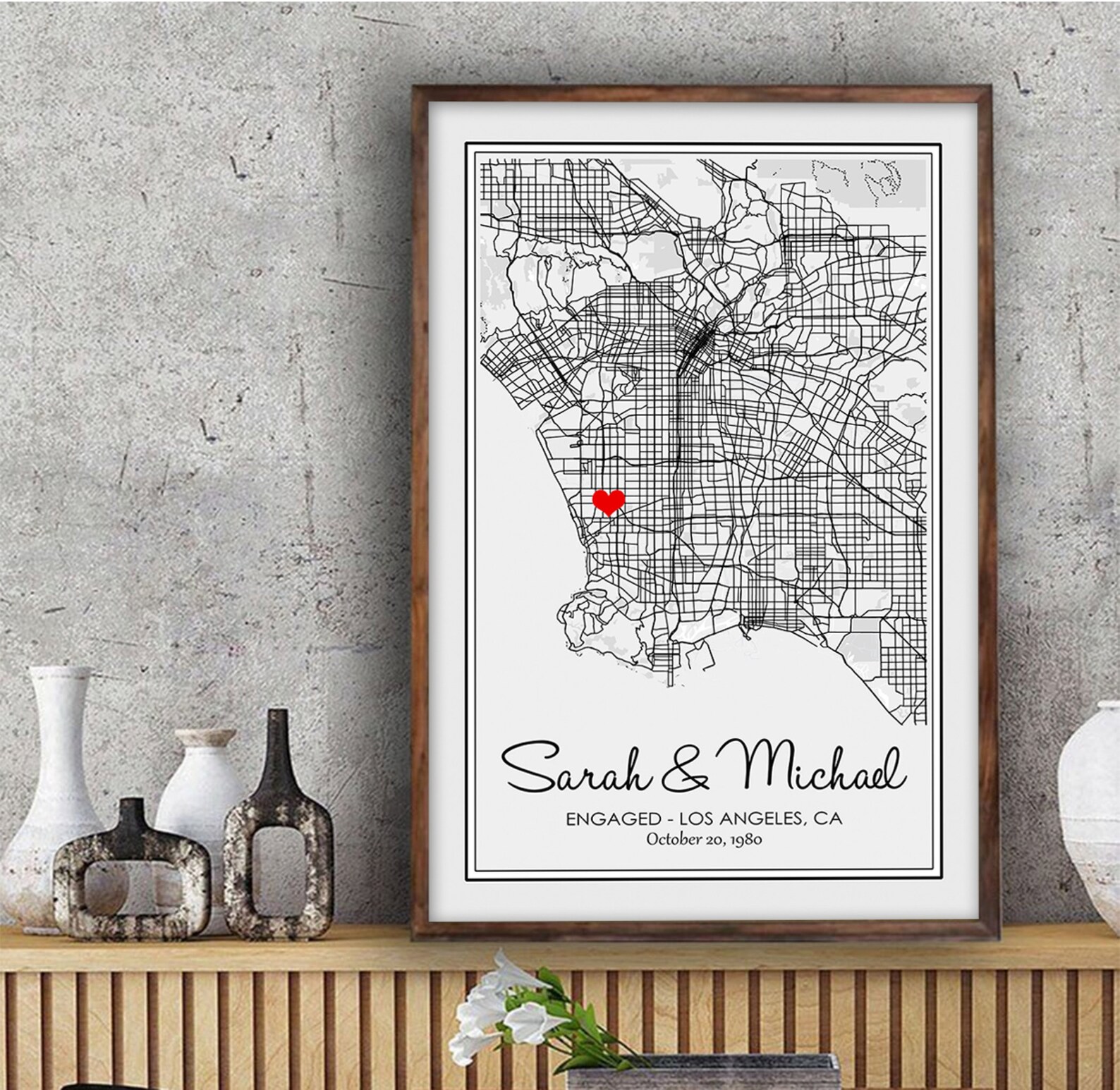 DIGITAL Printable Personalized Engagement Wall Art Custom - Etsy