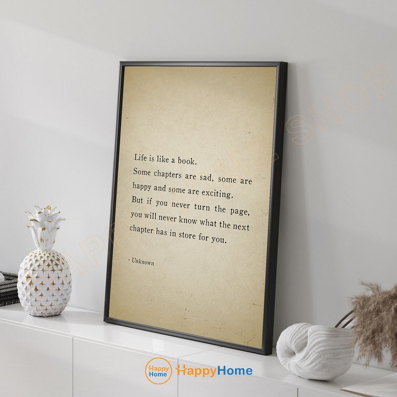 Book Quote - Etsy