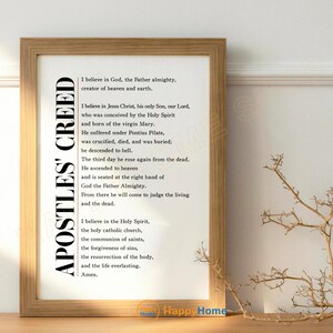 The Apostles' Creed Wall Art Bible Verse Prayer Wall Art Scripture ...