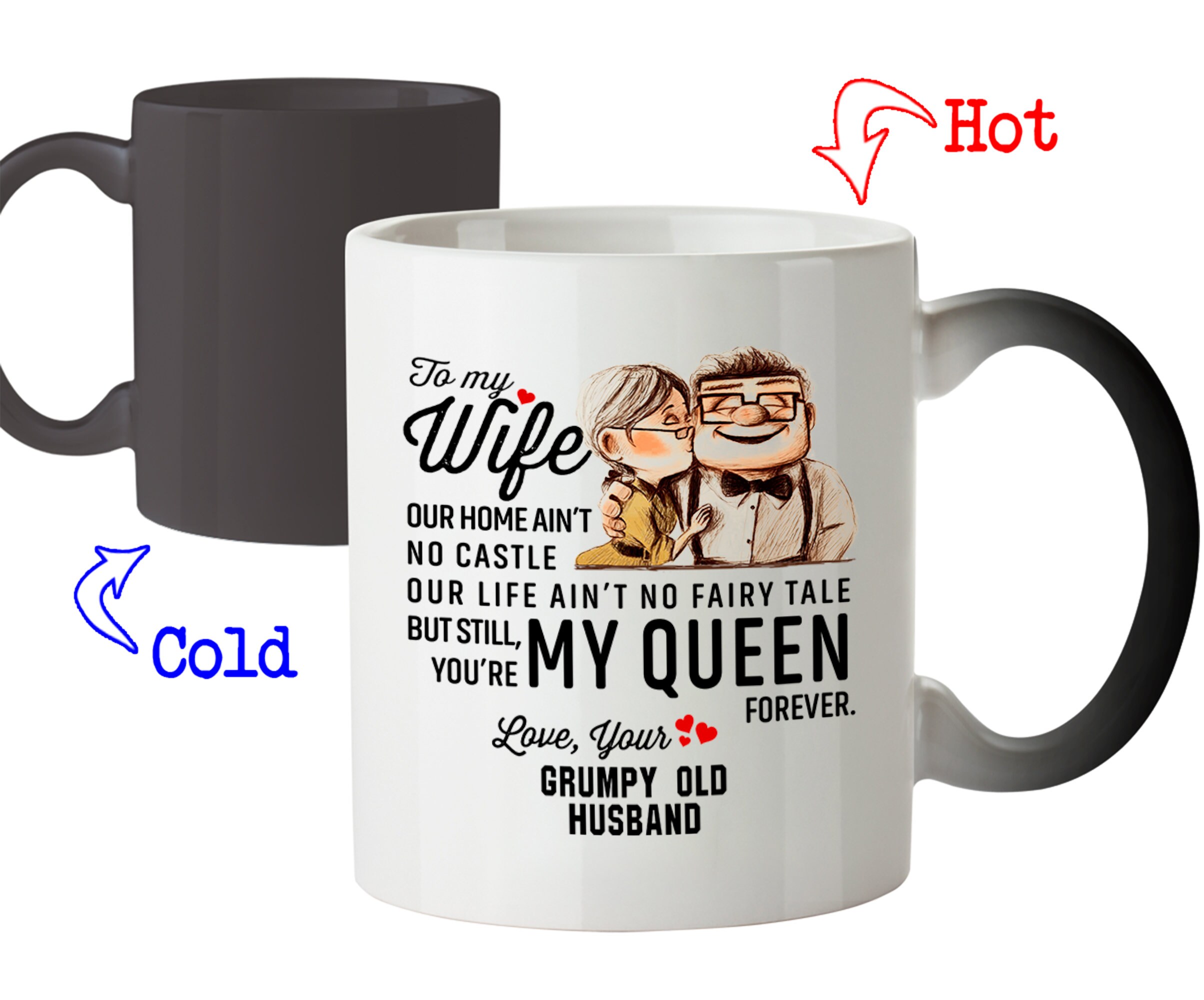 Coffee Mug Love Gift for Wife From Grumpy Old Husband You're My Queen ...