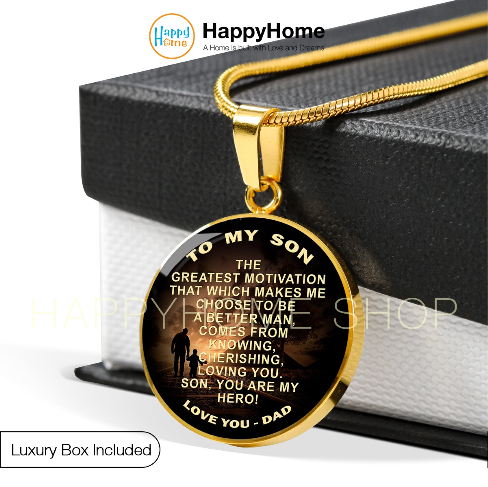 Father and Son Necklace Gift for Son From Dad to My Son You - Etsy