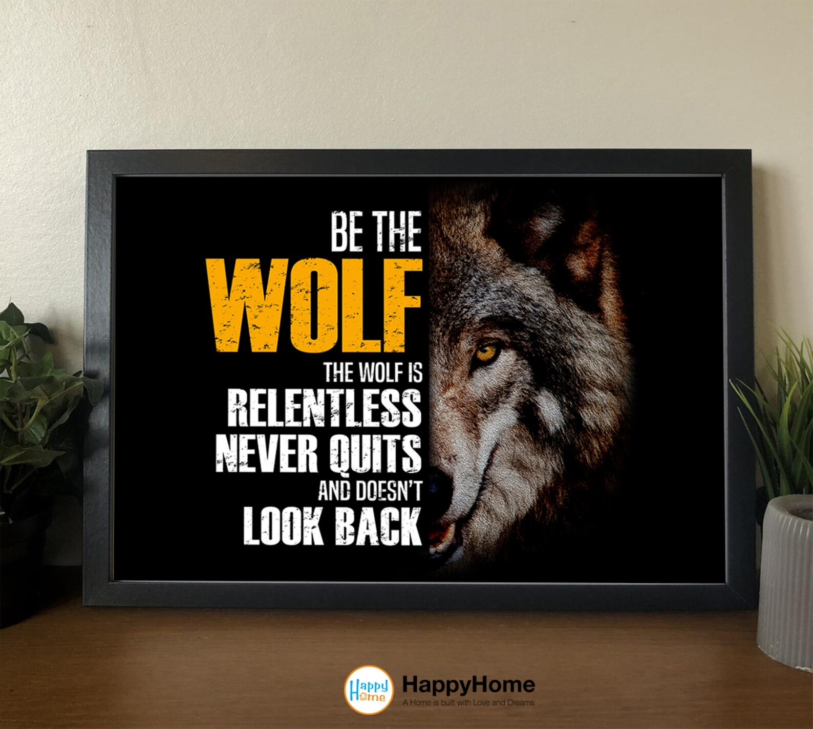 Be the Wolf Wall Art Motivational Inspirational Wall Art | Etsy