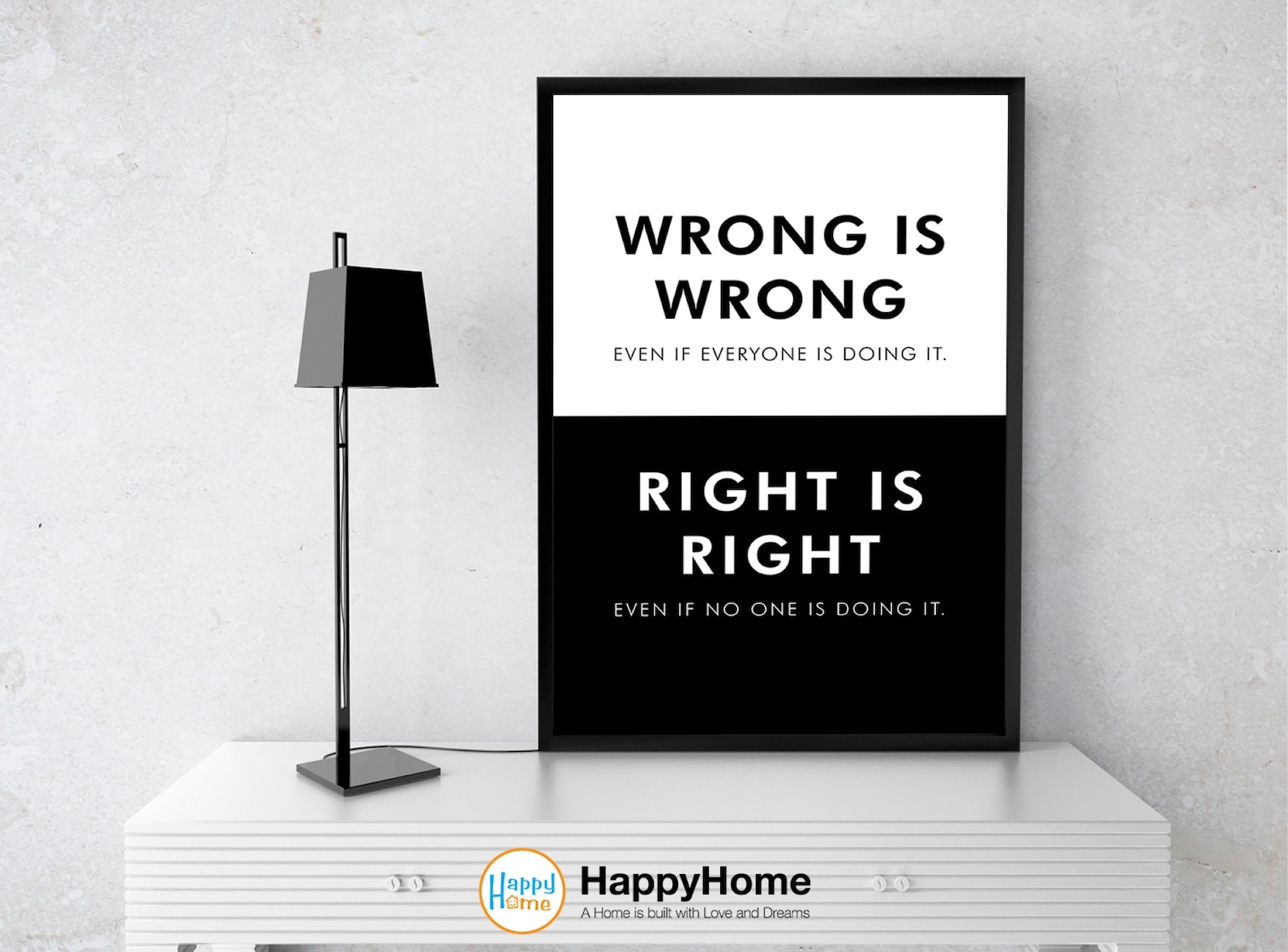 Wrong is Wrong - Right is Right Wall Art Motivational Poster ...