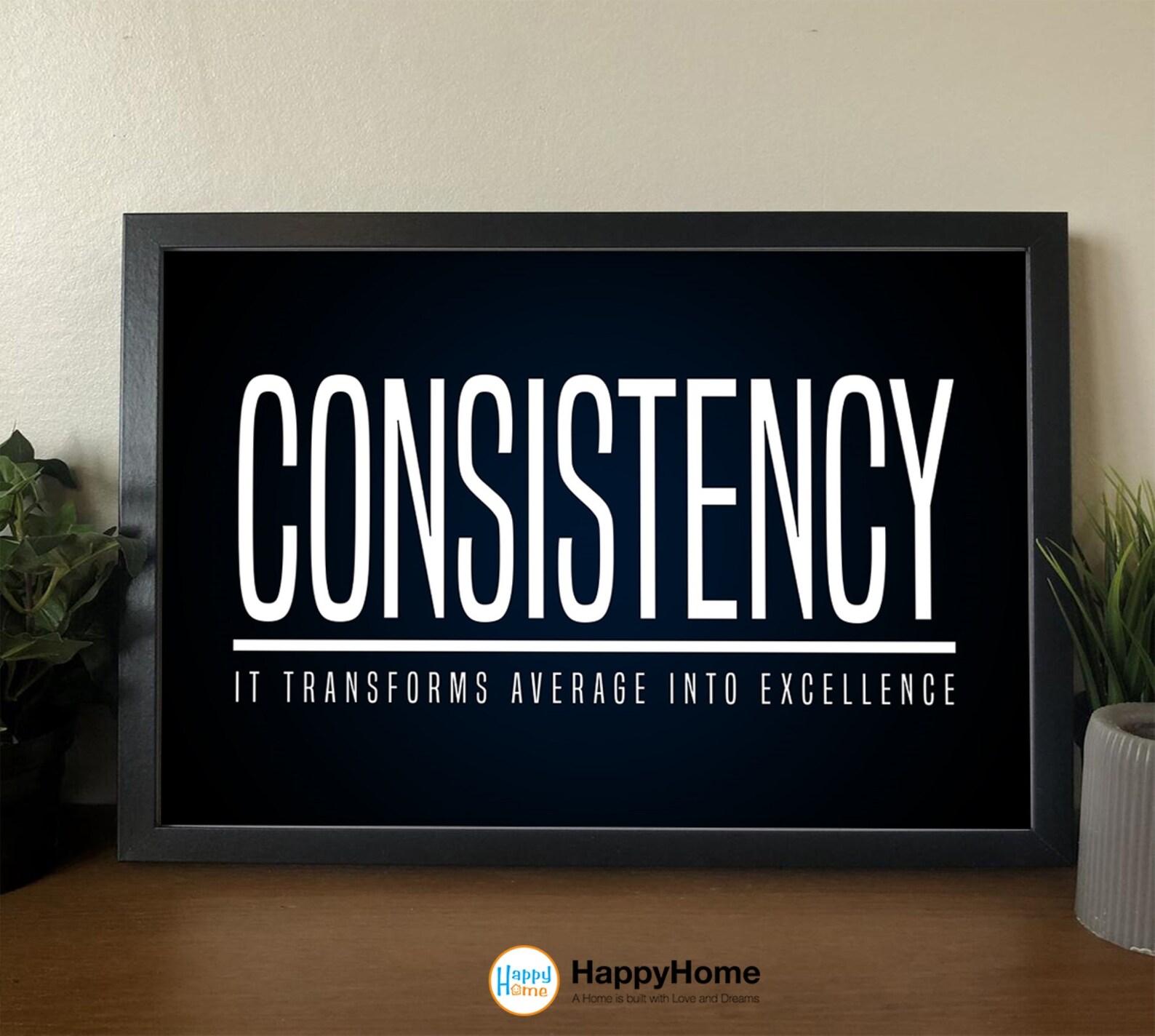 Consistency Definition Motivational Wall Art | Inspirational Wall Art ...